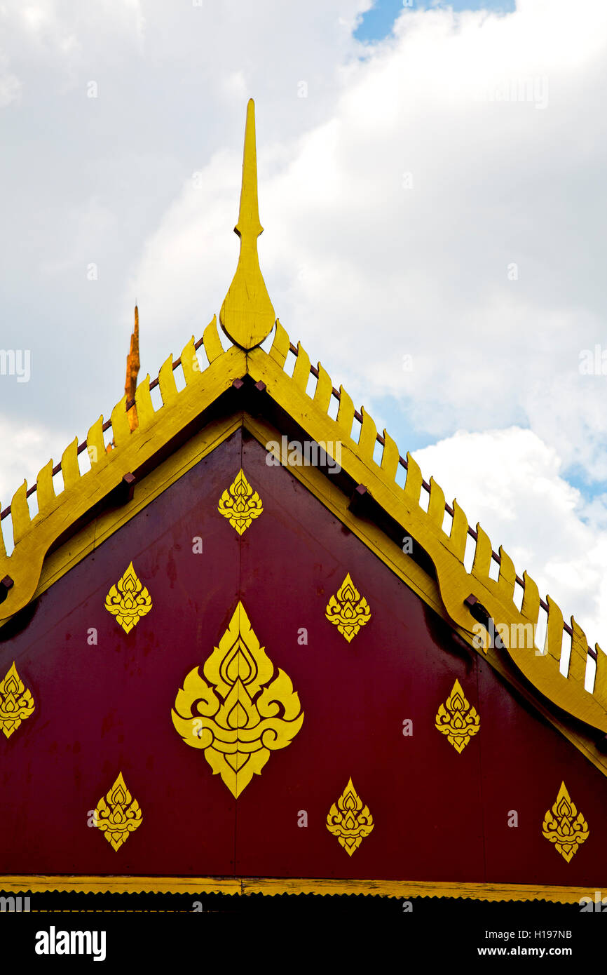 thailand asia in bangkok rain temple abstract cross colors roof wat ...