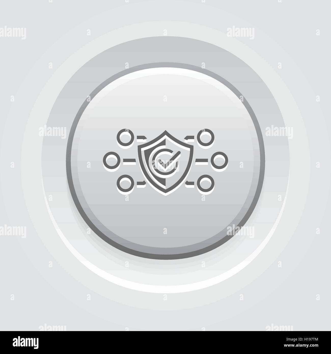 Protection and Safety Icon. Grey Button Design Stock Vector Image & Art ...
