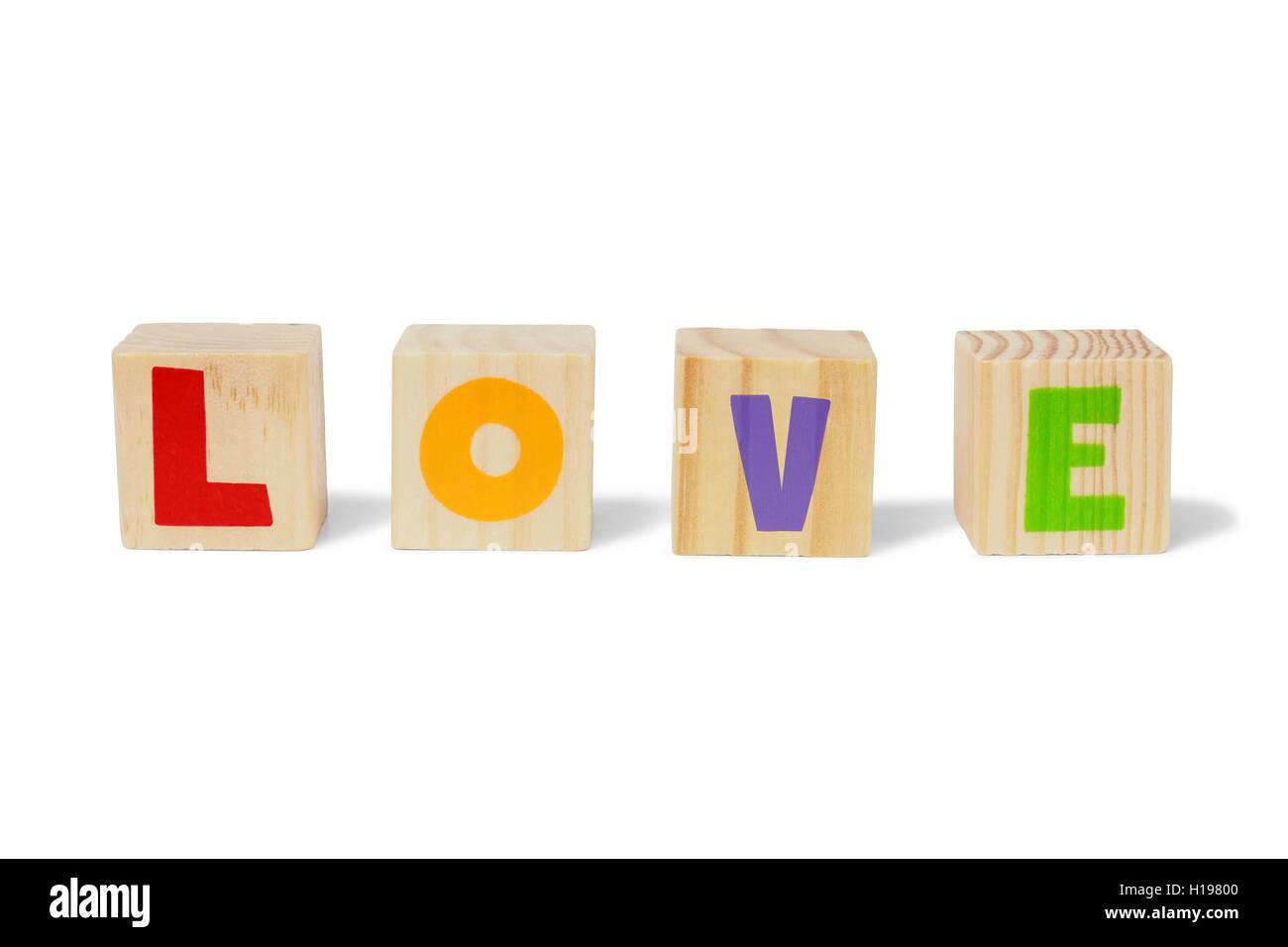 Wooden blocks with LOVE Stock Photo - Alamy
