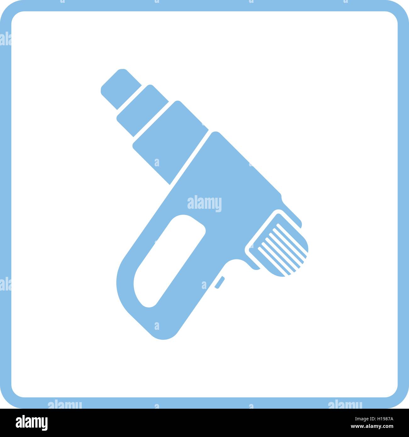 Electric industrial dryer icon. Blue frame design. Vector illustration ...