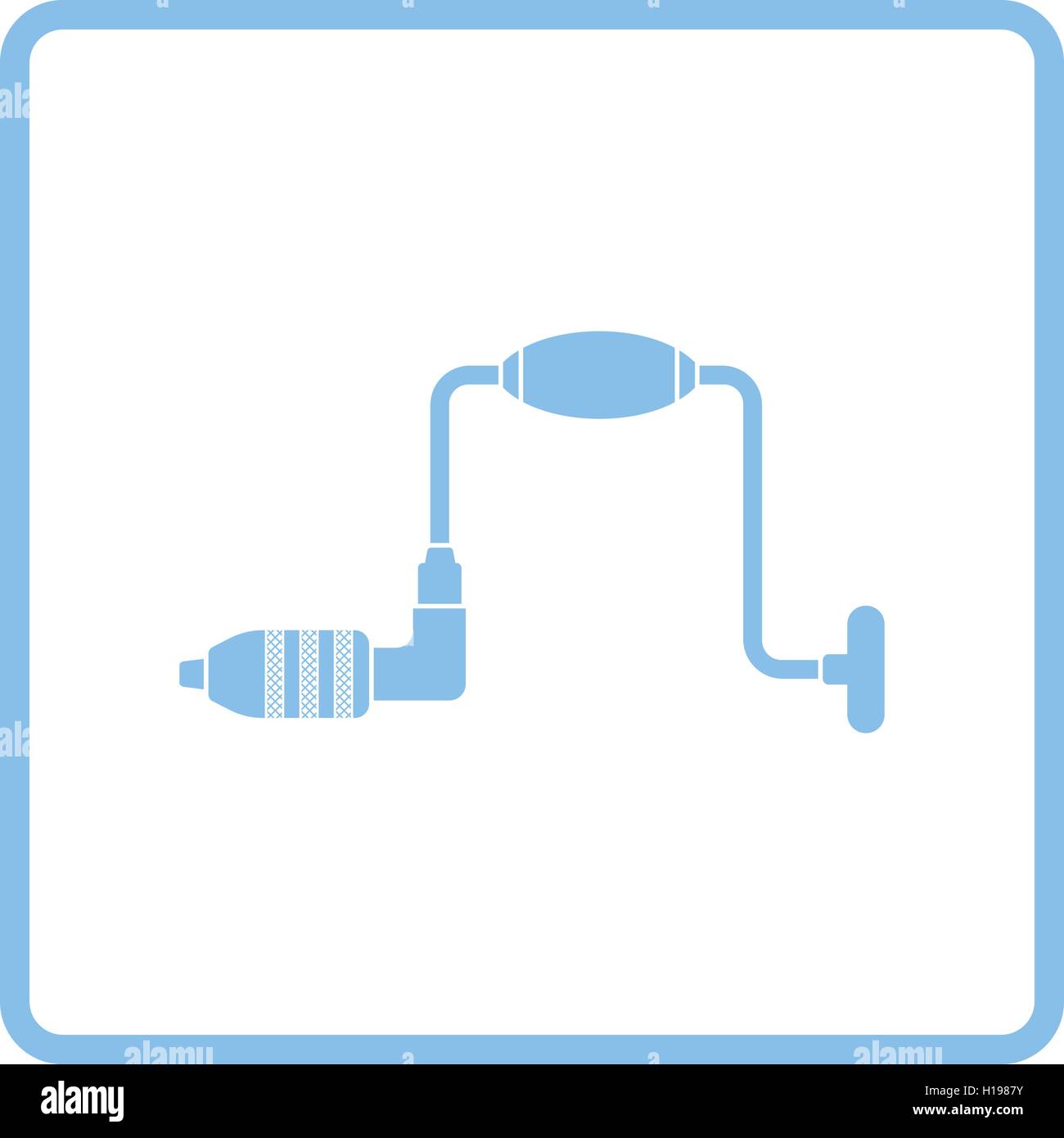 Auger icon. Blue frame design. Vector illustration Stock Vector Image ...