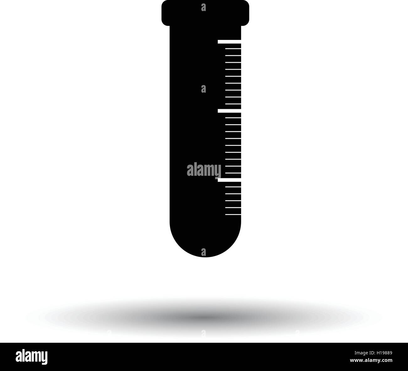 Icon of chemistry beaker. White background with shadow design. Vector ...