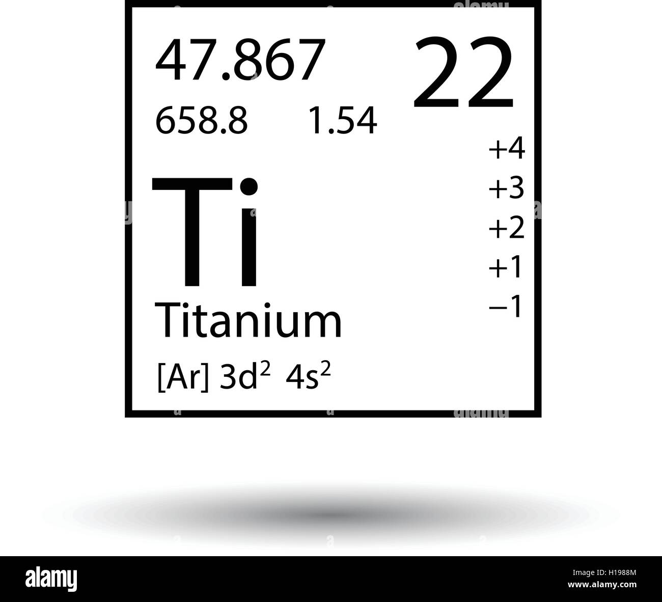 Icon of chemistry element. White background with shadow design. Vector ...