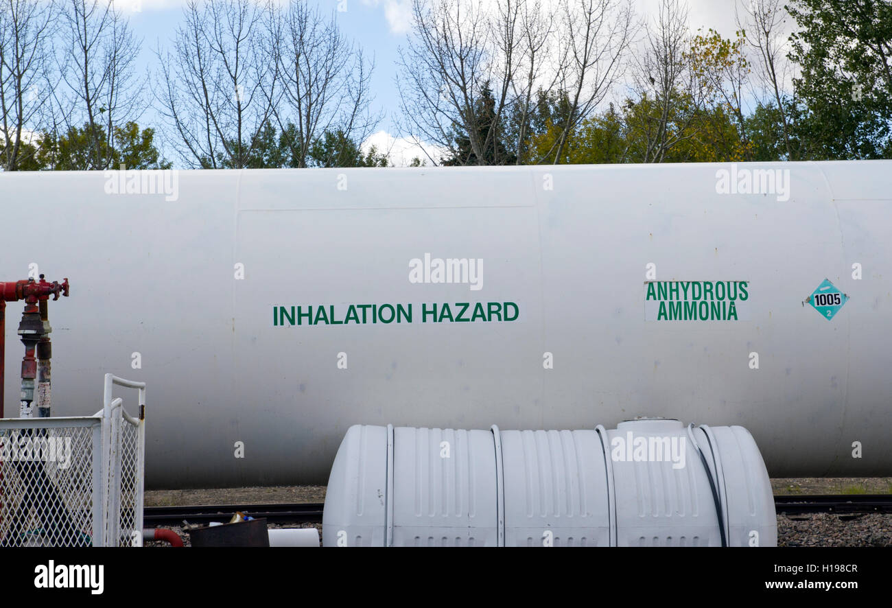 anhydrous ammonia tanks Stock Photo - Alamy