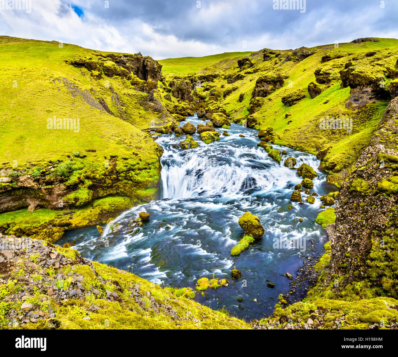 One of numerous waterfalls on the Skoga River - Iceland Stock Photo - Alamy