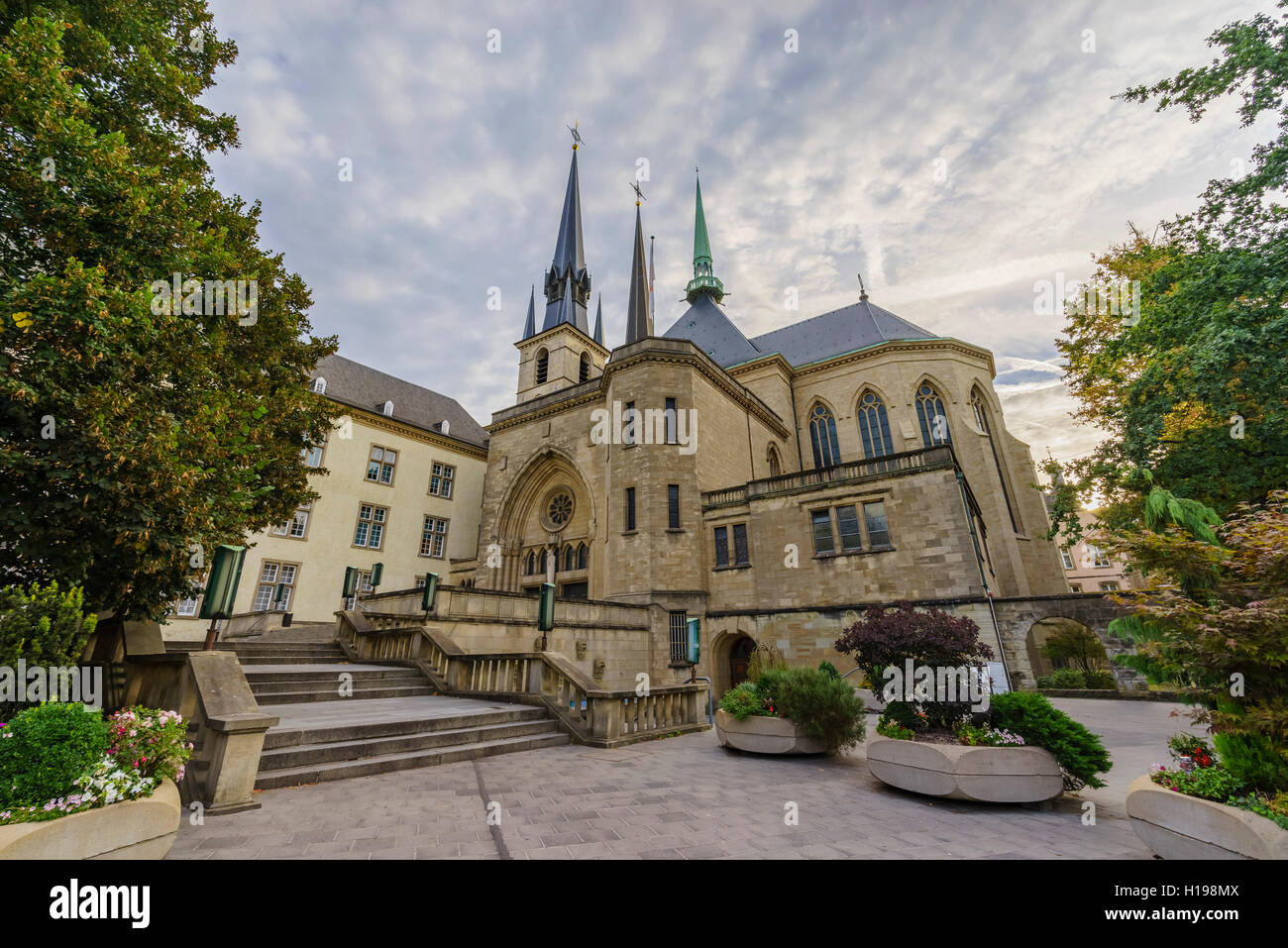 The bautiful Cathedrale Notre Dame of Luxembourg Stock Photo - Alamy