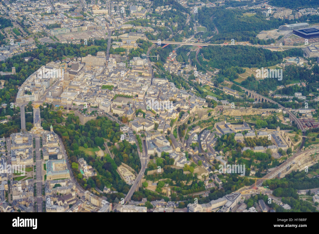 Aerial view of the historical Luxembourg city Stock Photo - Alamy