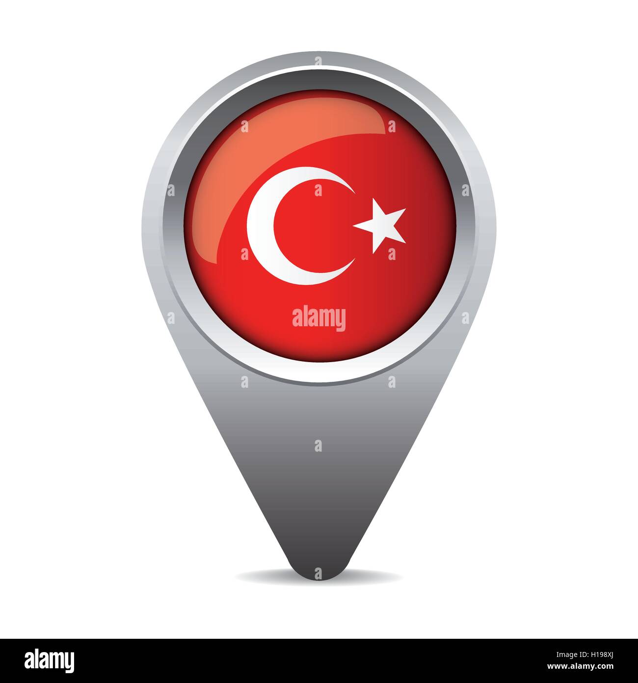 Turkey flag pointer vector Stock Vector Image & Art - Alamy
