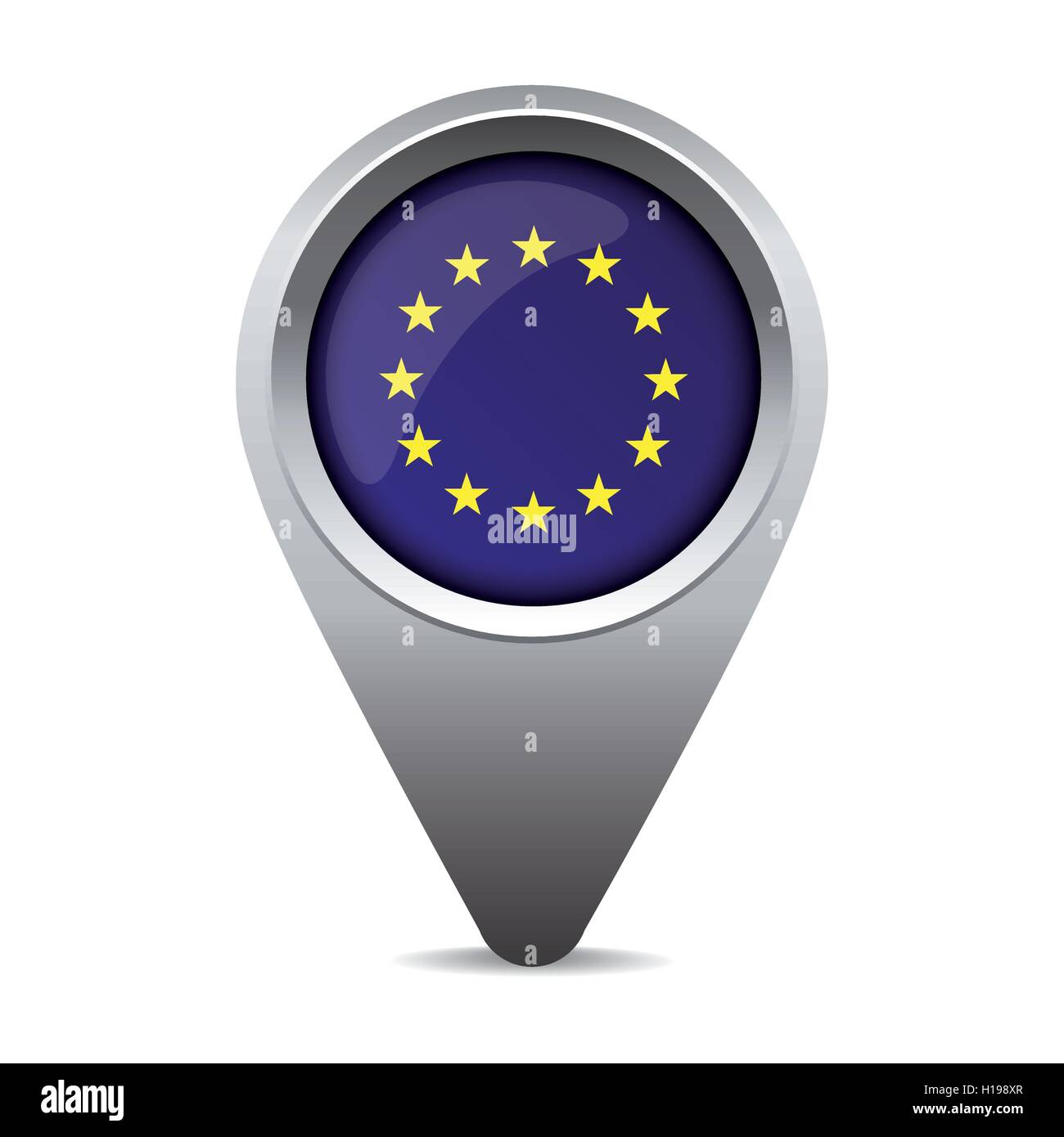 Pin location eu flag icon Cut Out Stock Images & Pictures - Alamy