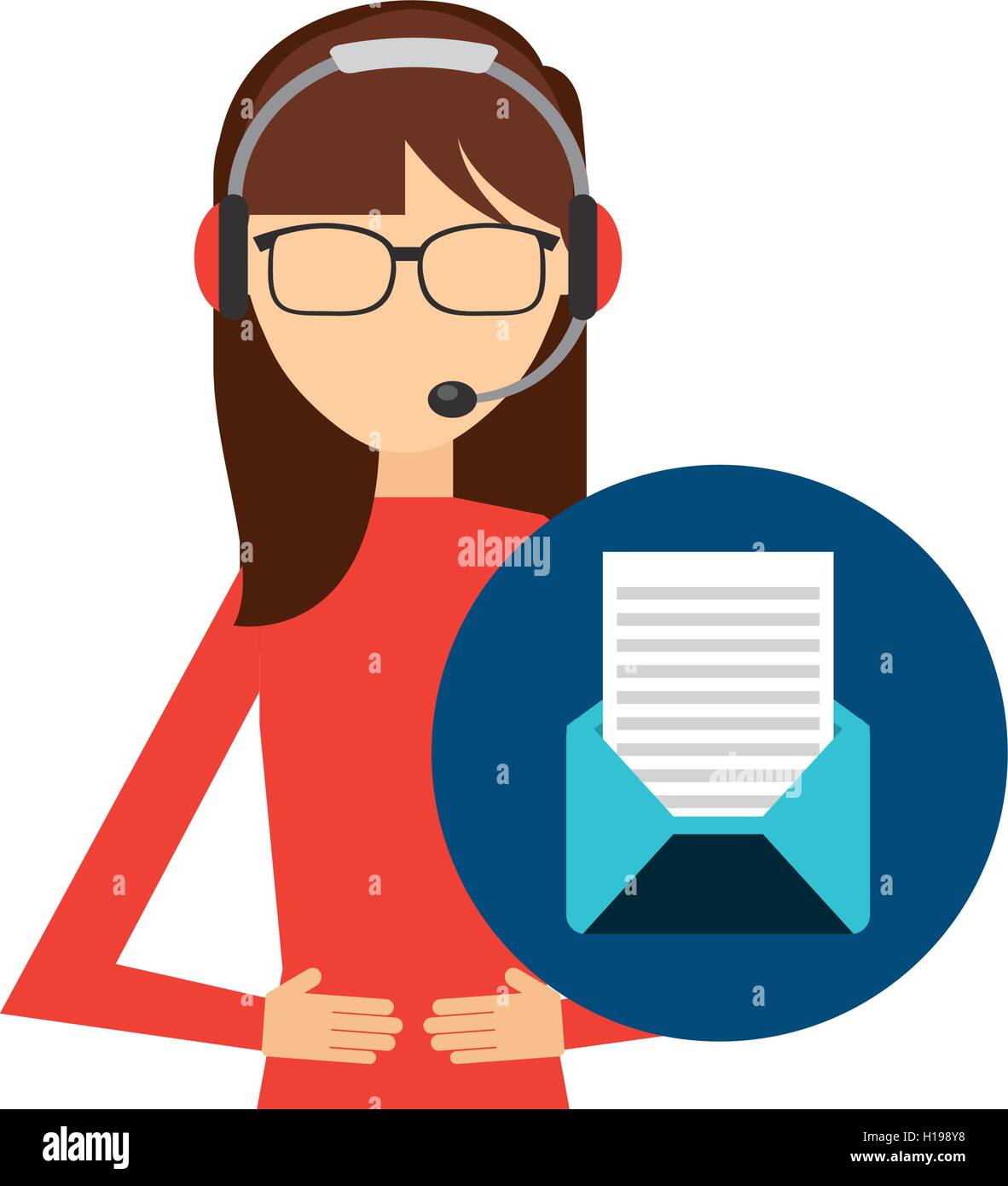 call center operator avatar Stock Vector Image & Art - Alamy