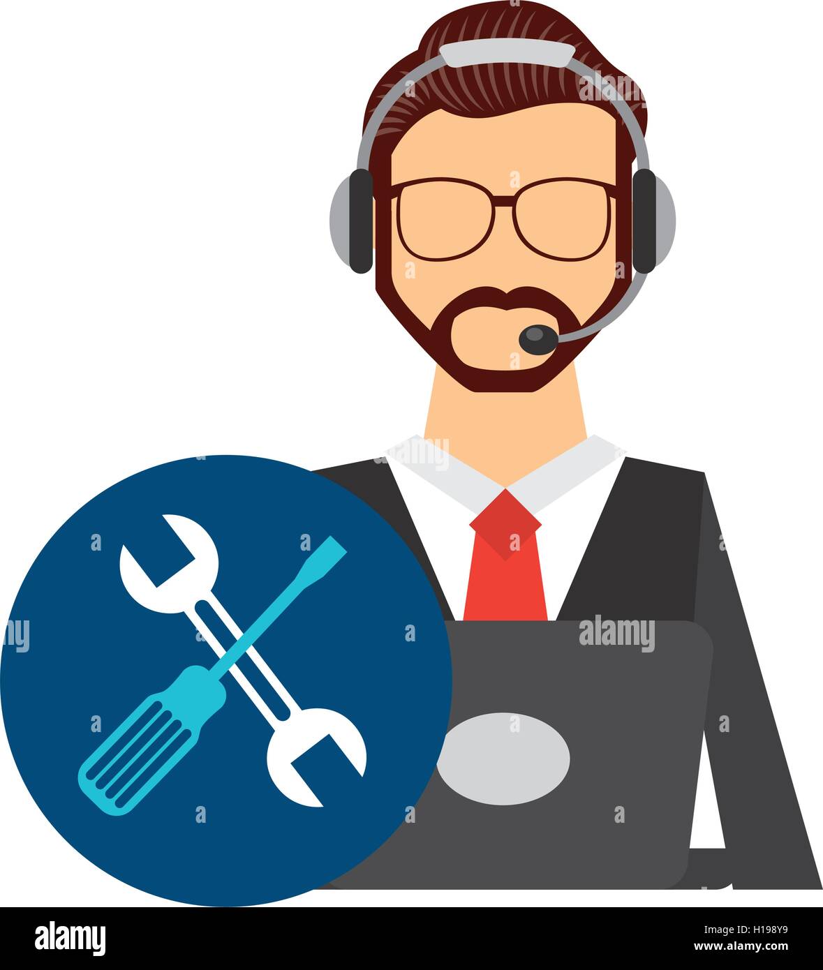 call center operator avatar Stock Vector Image & Art - Alamy