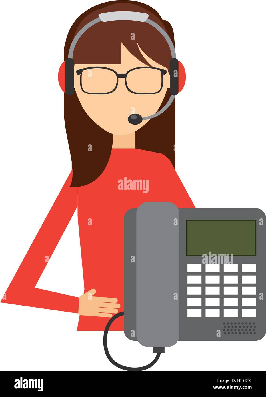 call center operator avatar Stock Vector Image & Art - Alamy