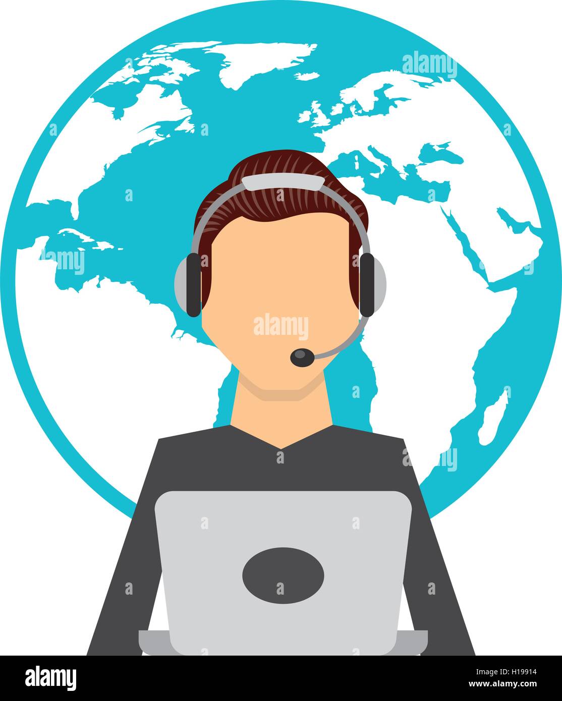 call center operator avatar Stock Vector Image & Art - Alamy