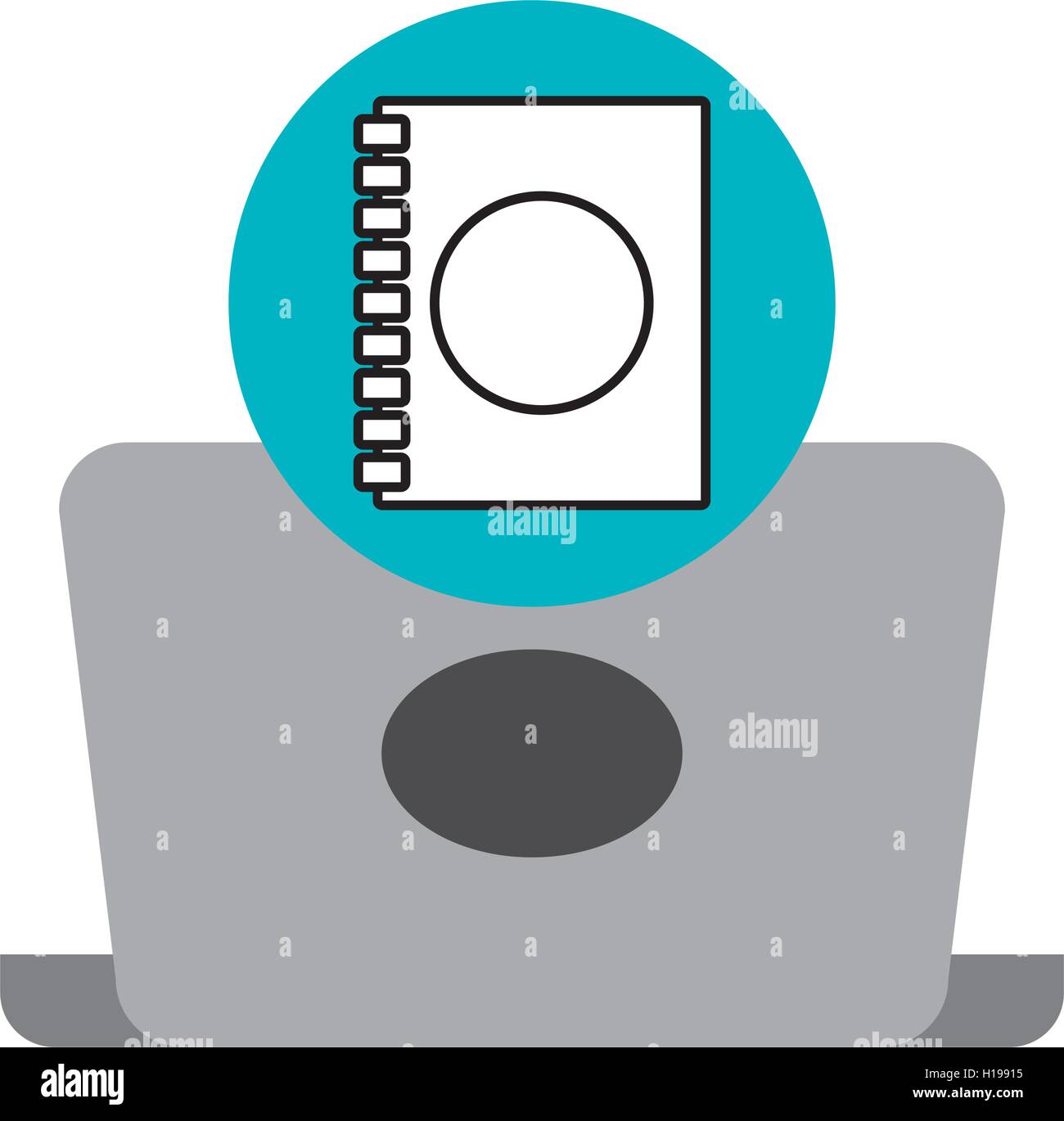 laptop computer with communication icon Stock Vector Image & Art - Alamy