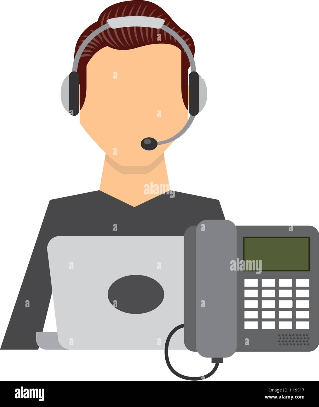 call center operator avatar Stock Vector Image & Art - Alamy