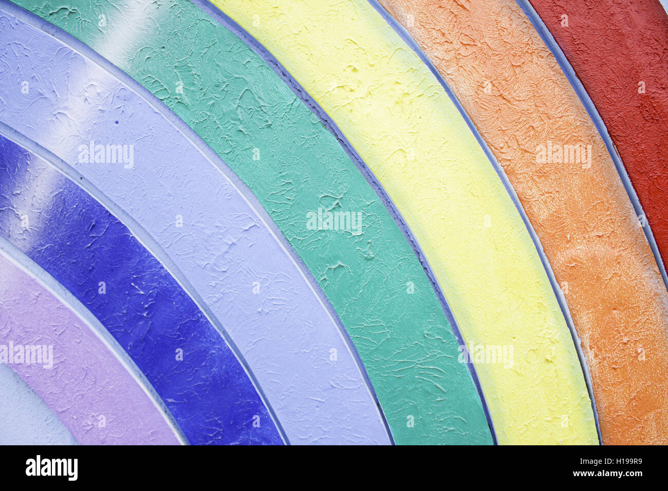 Rainbow urban wall painting, symbol Stock Photo - Alamy