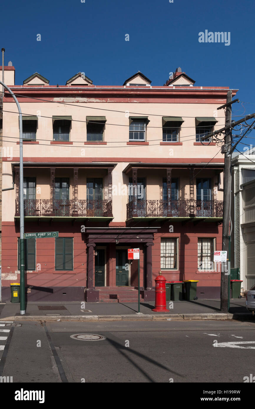 Historic triple story terraced Victorian residence on Lower Fort Street ...
