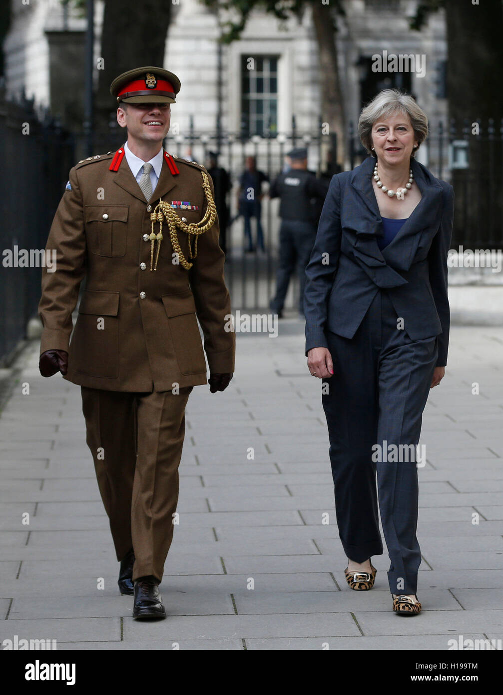 Prime Minister Theresa May and Colonel John Clark, one of her Military ...