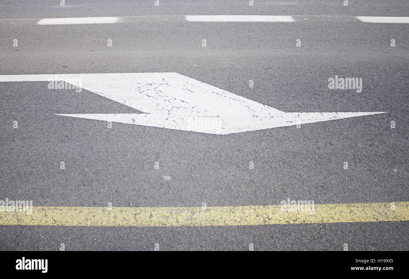 Arrow signs asphalt road arrow symbol hi-res stock photography and ...