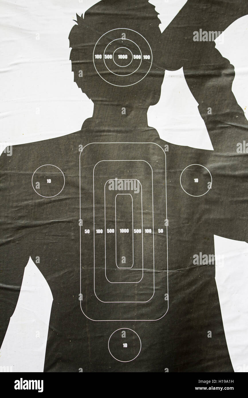 Shooting target black human silhouette hi-res stock photography and ...