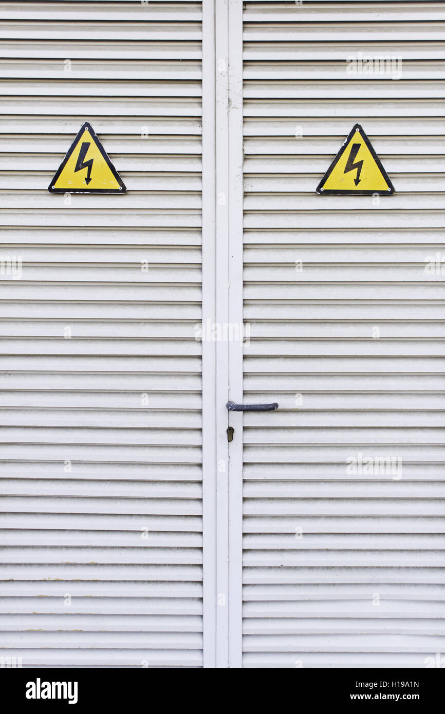 Doors symbol of danger, construction Stock Photo - Alamy