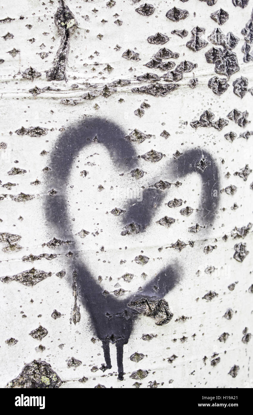 Abstract drawing tree heart shape hi-res stock photography and images ...