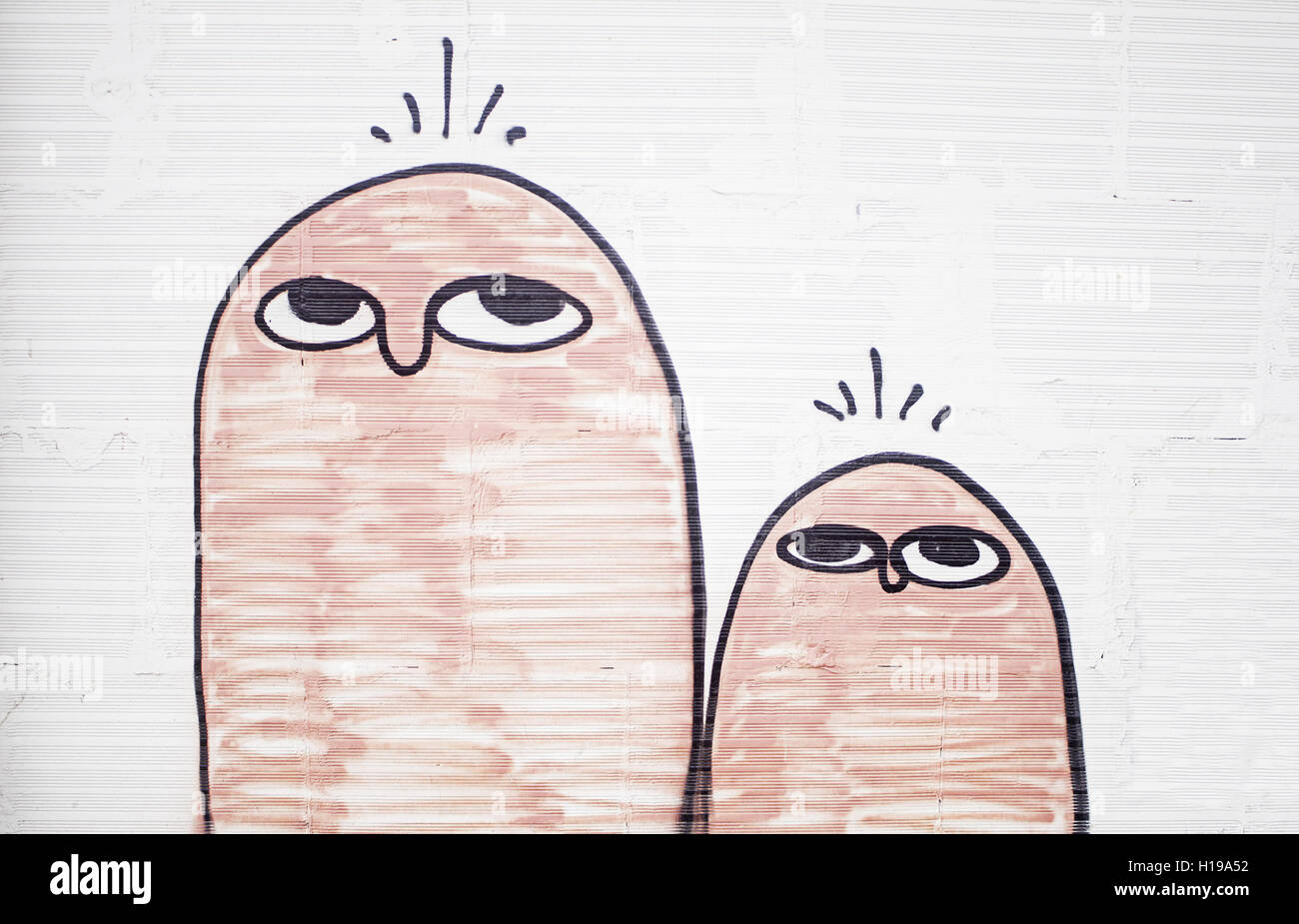 Phantom drawn wall, urban graffiti Stock Photo - Alamy