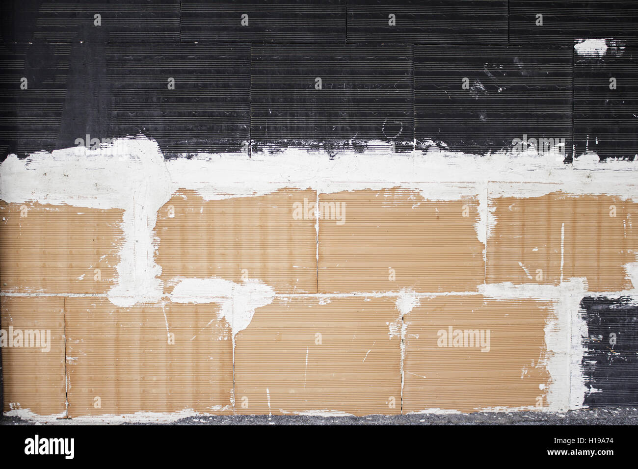 Exterior painted and stained bricks, construction Stock Photo - Alamy