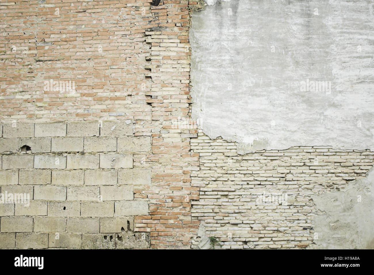 Old bricks deteriorated urban building, construction Stock Photo - Alamy