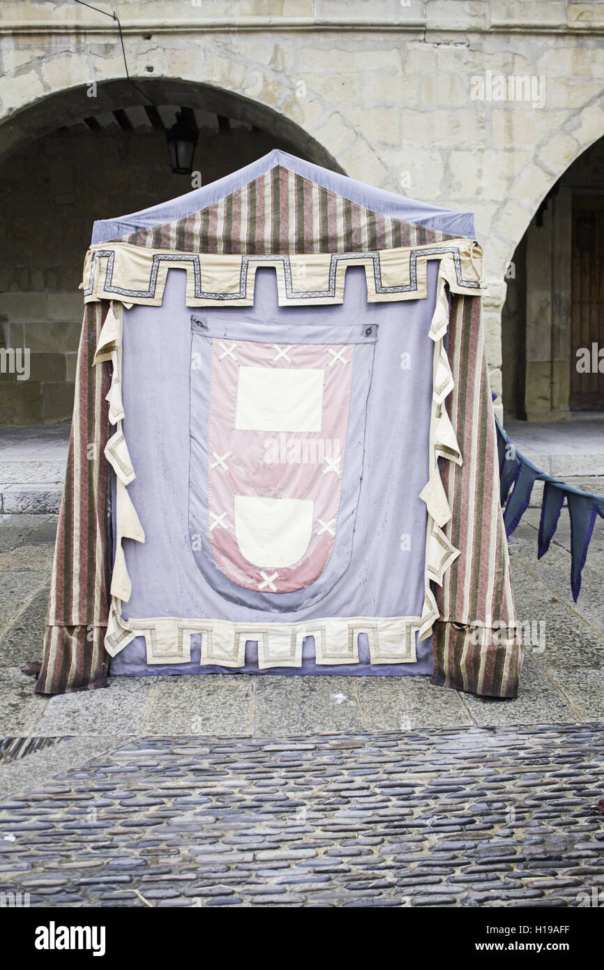 Shop medieval urban fabric celebration Stock Photo - Alamy