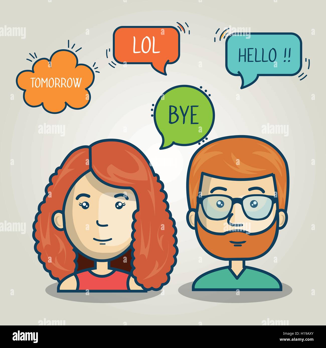 cartoon character bubble speech talk graphic Stock Vector Image & Art ...