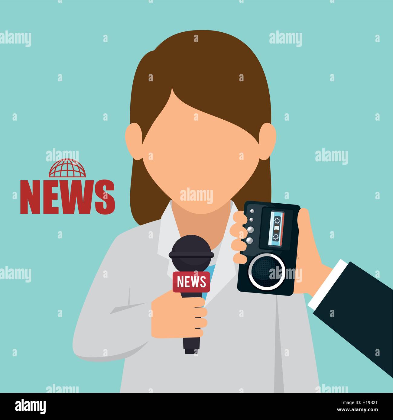 character interview news graphic Stock Vector Image & Art - Alamy