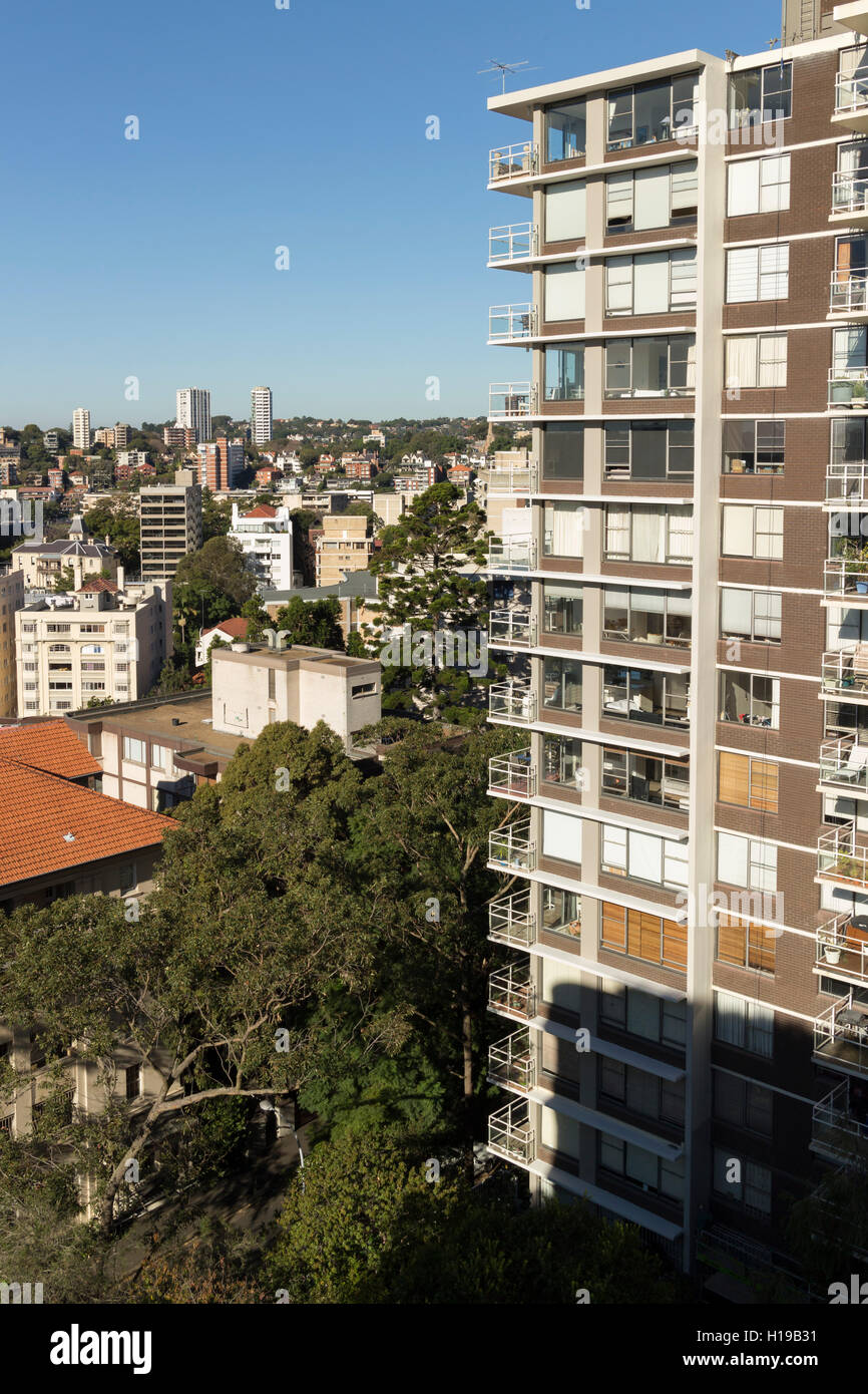 Inner city living apartment buildings Elizabeth Bay Sydney Australia ...
