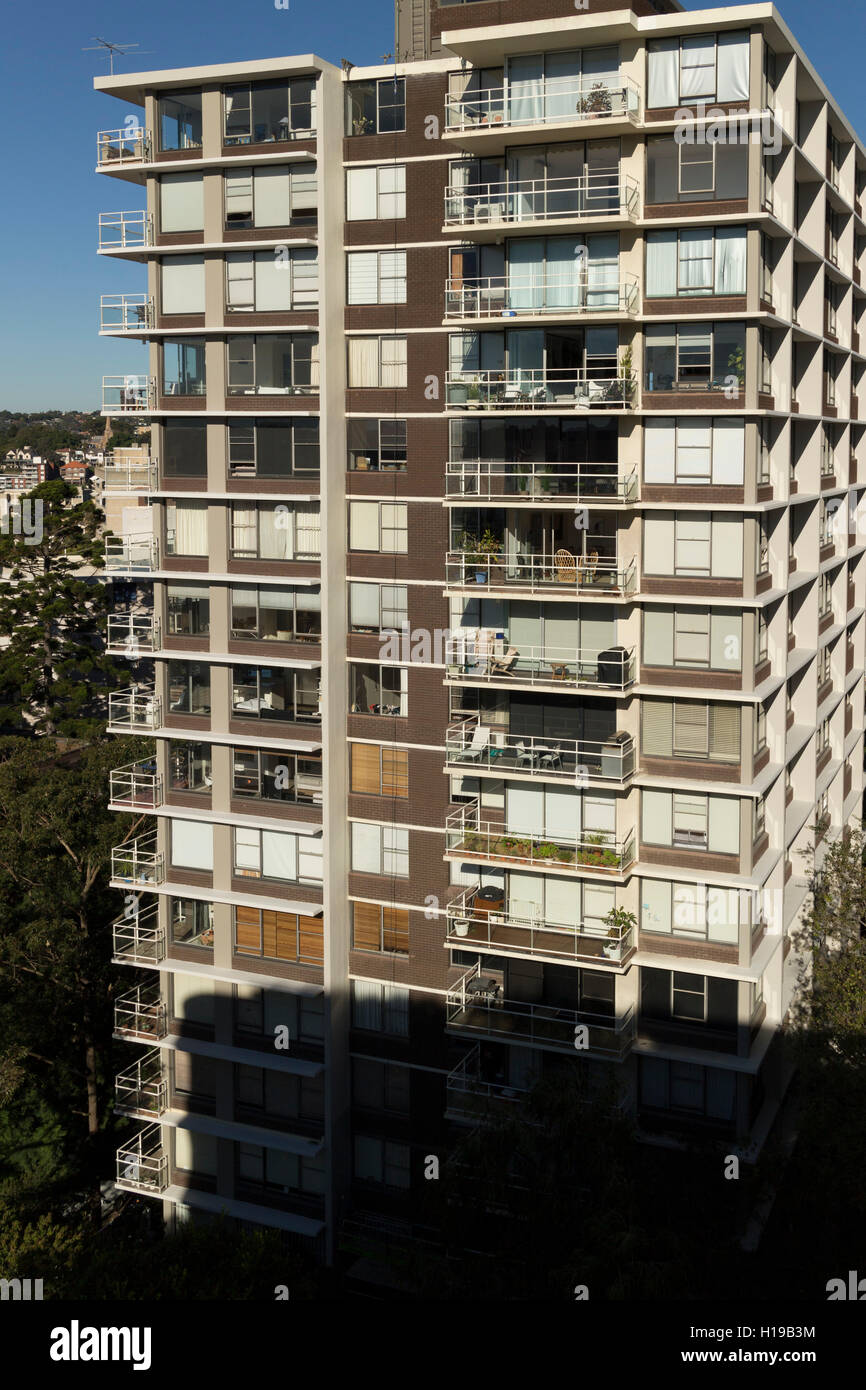 Inner city living apartment buildings Elizabeth Bay Sydney Australia ...