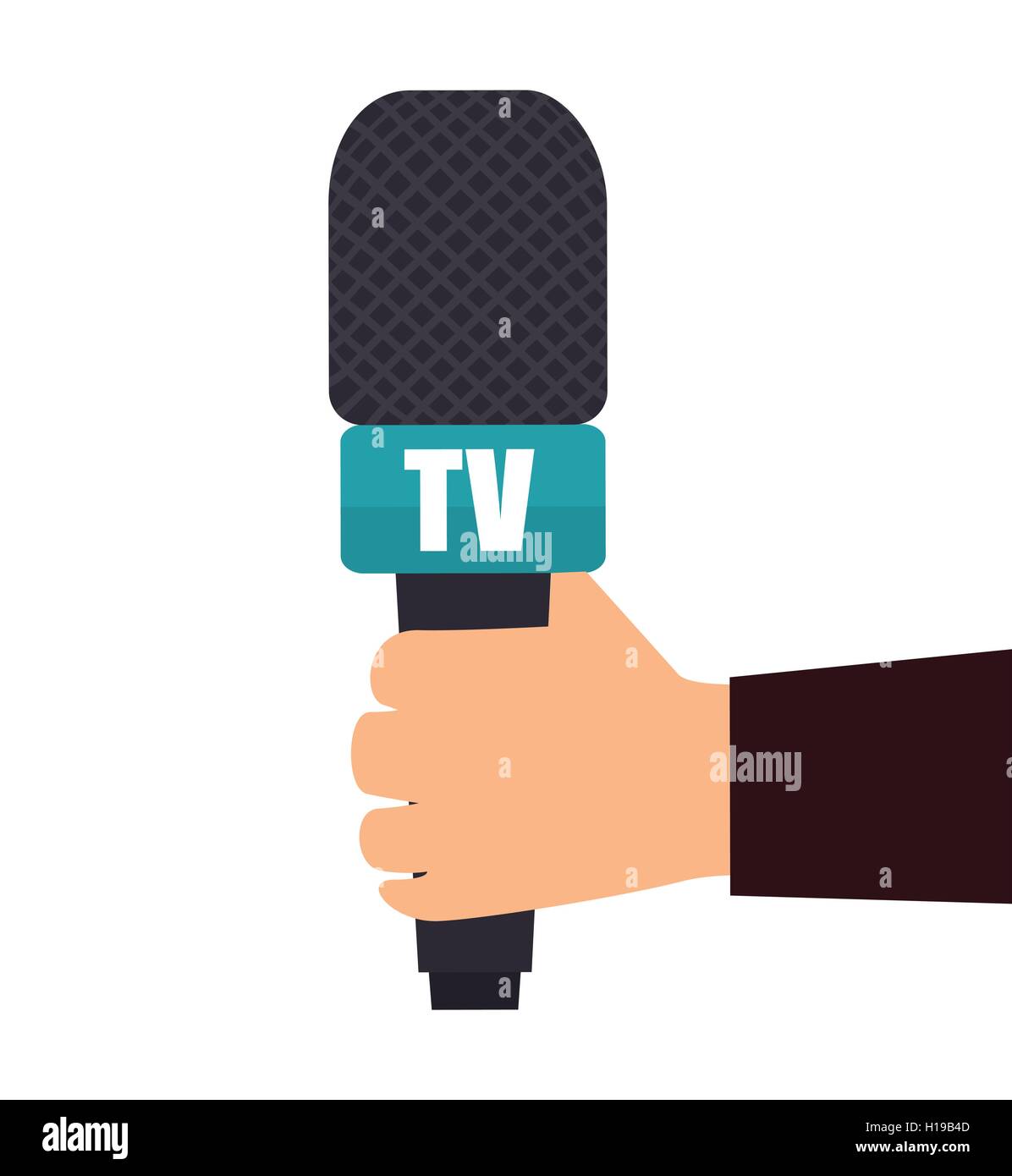 hand holding microphone tv news graphic Stock Vector Image & Art - Alamy