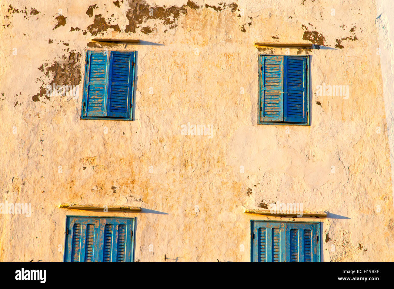 window in morocco africa and old construction wal brick historical ...