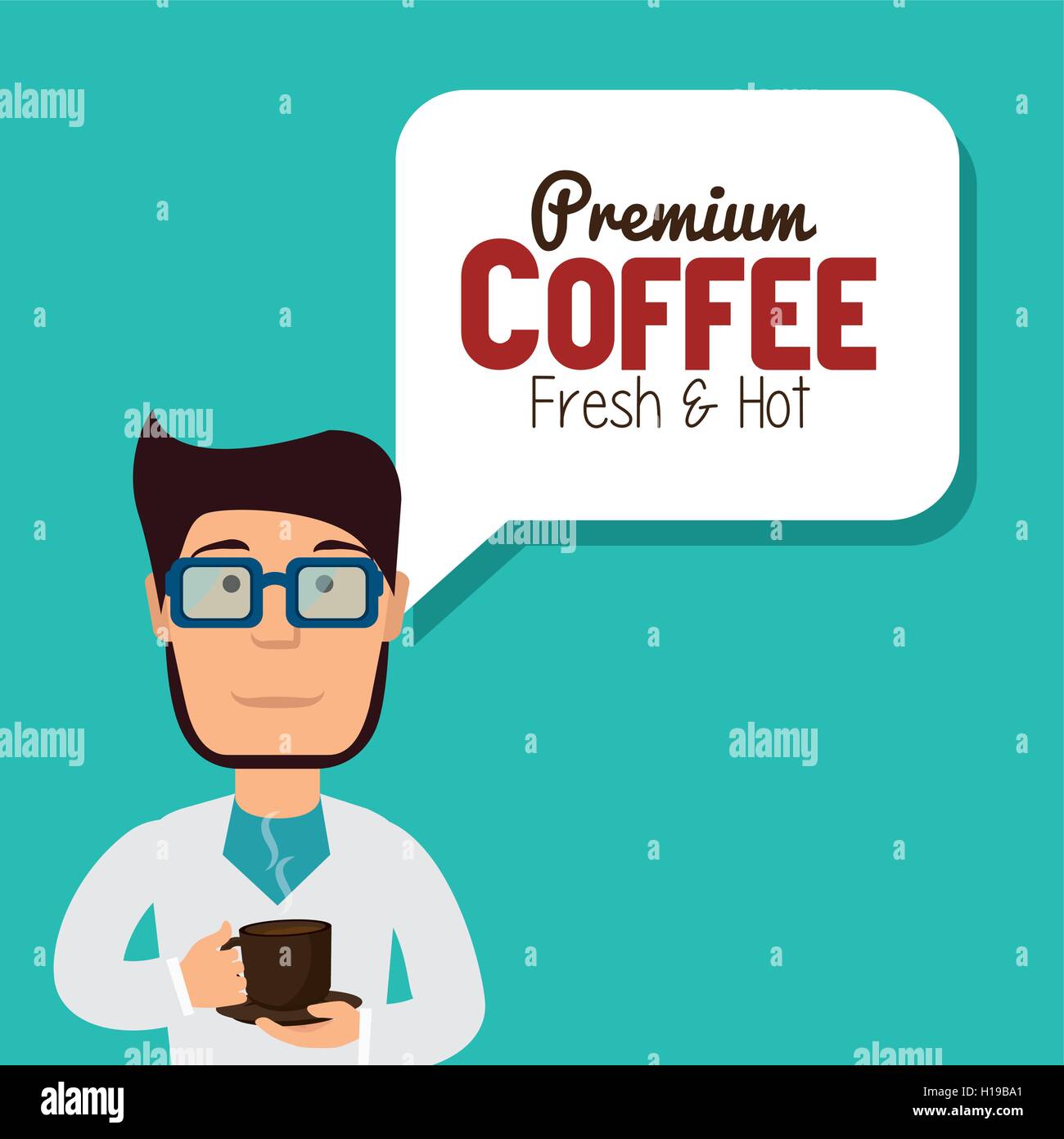 cartoon man coffee break graphic Stock Vector Image & Art - Alamy