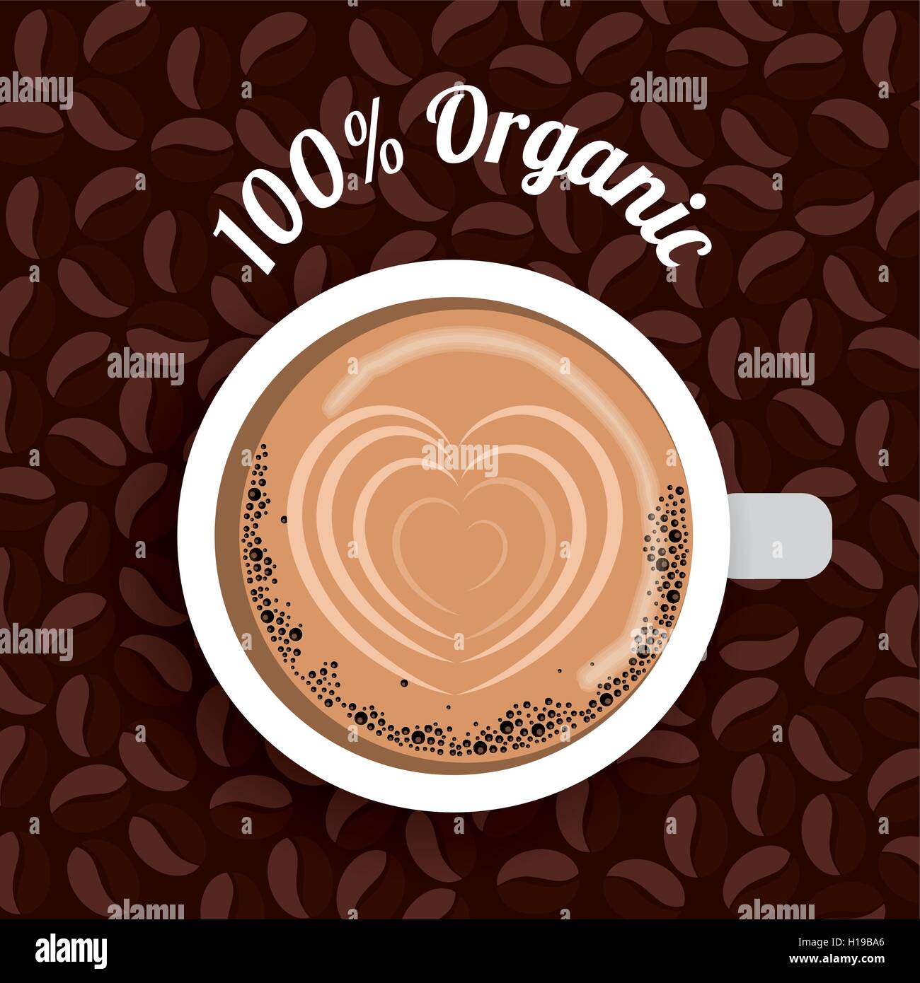 Steaming love cup coffee Stock Vector Images - Alamy