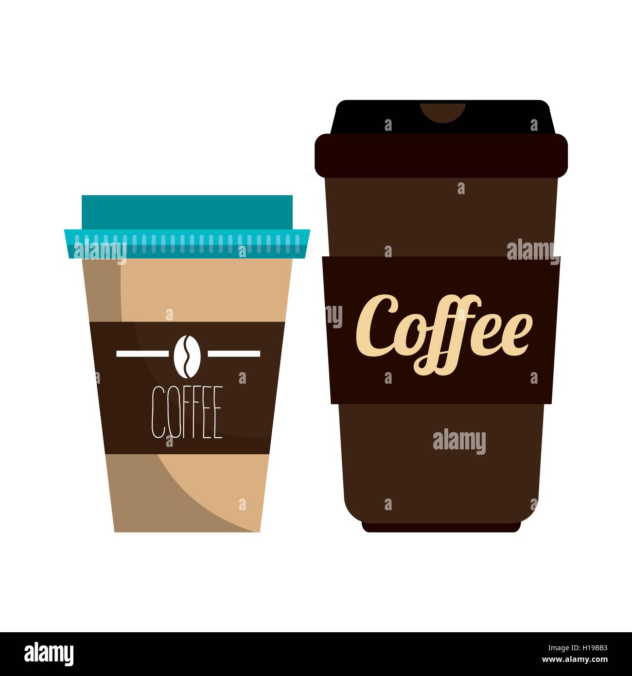 coffee plastic portable container graphic Stock Vector Image & Art - Alamy