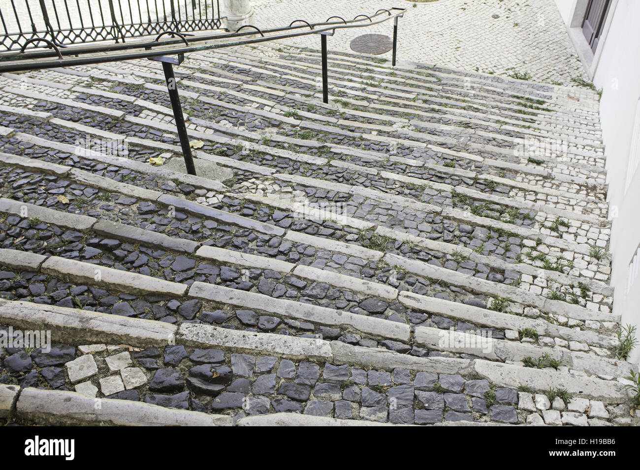 Stone stairs in urban city, construction Stock Photo - Alamy