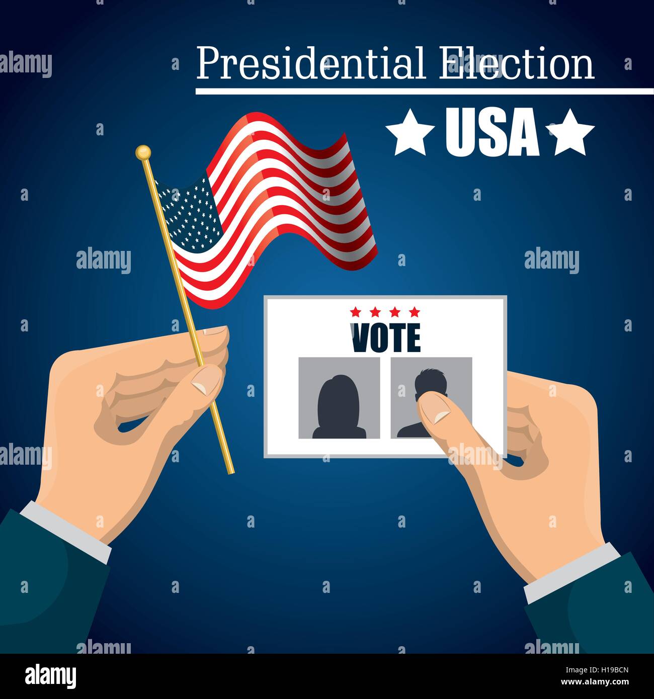 Voting sign arrow america Stock Vector Images - Alamy