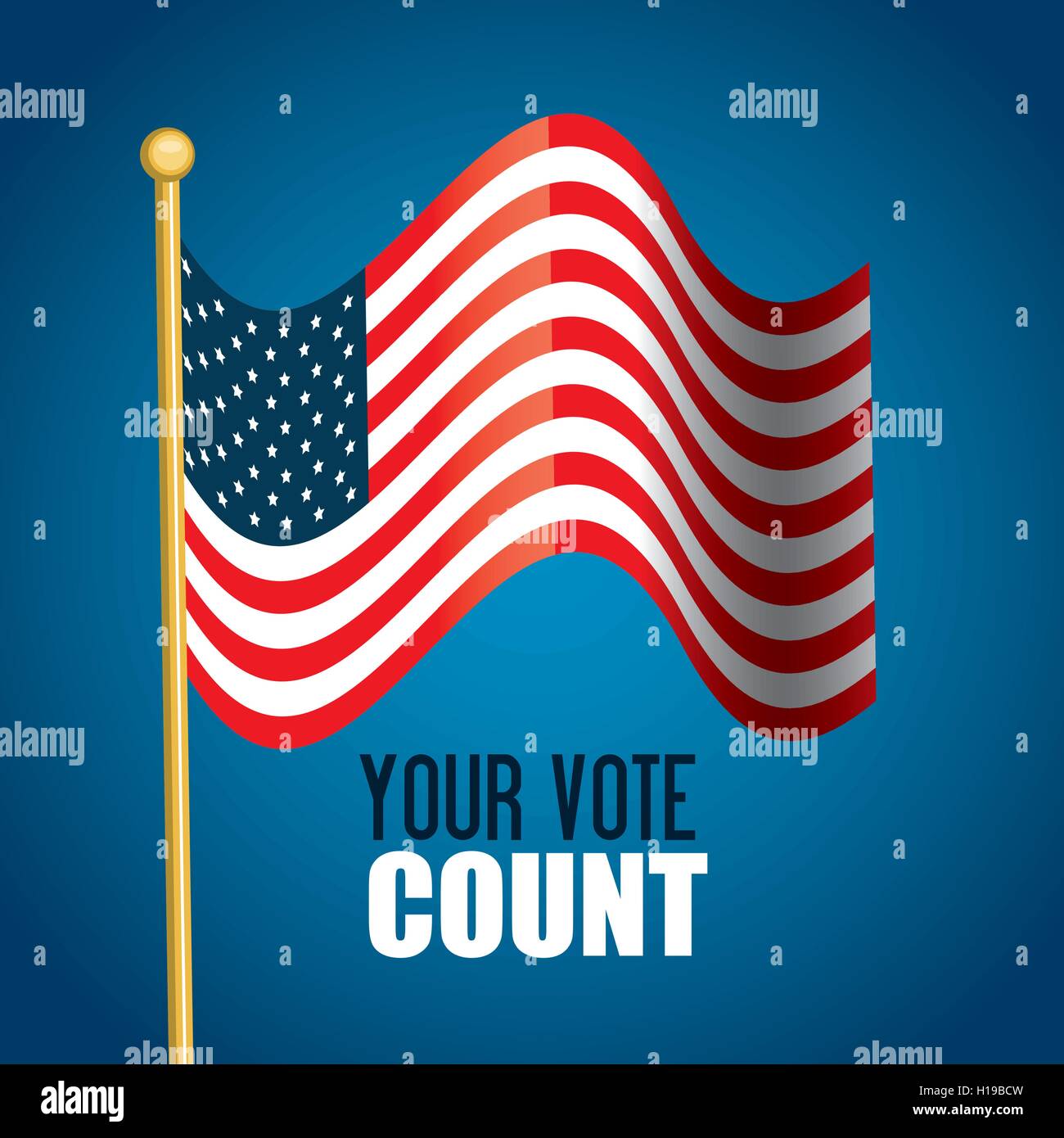 flag usa your vote count graphic Stock Vector Image & Art - Alamy