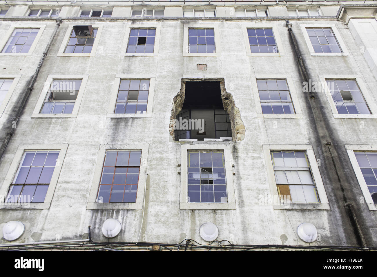 Ruined house in city street, construction and architecture Stock Photo ...