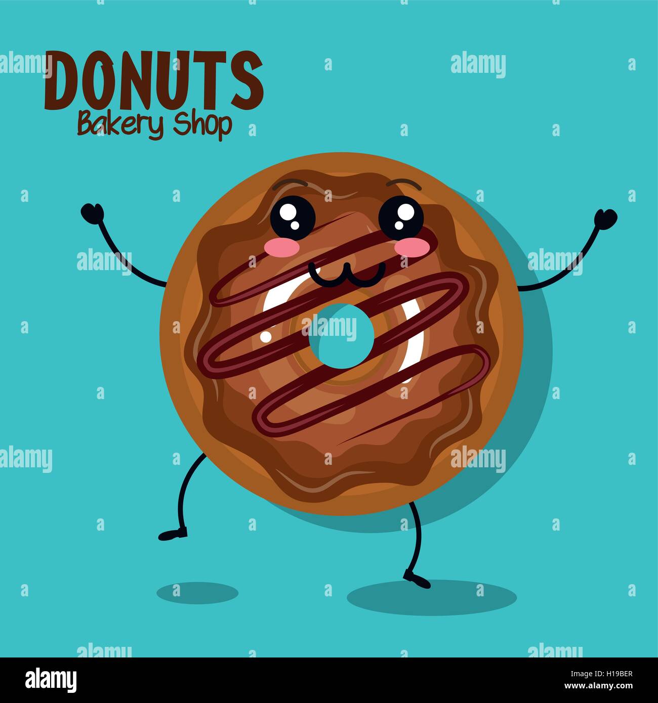 Muffin chocolate sauce dessert Stock Vector Images - Alamy