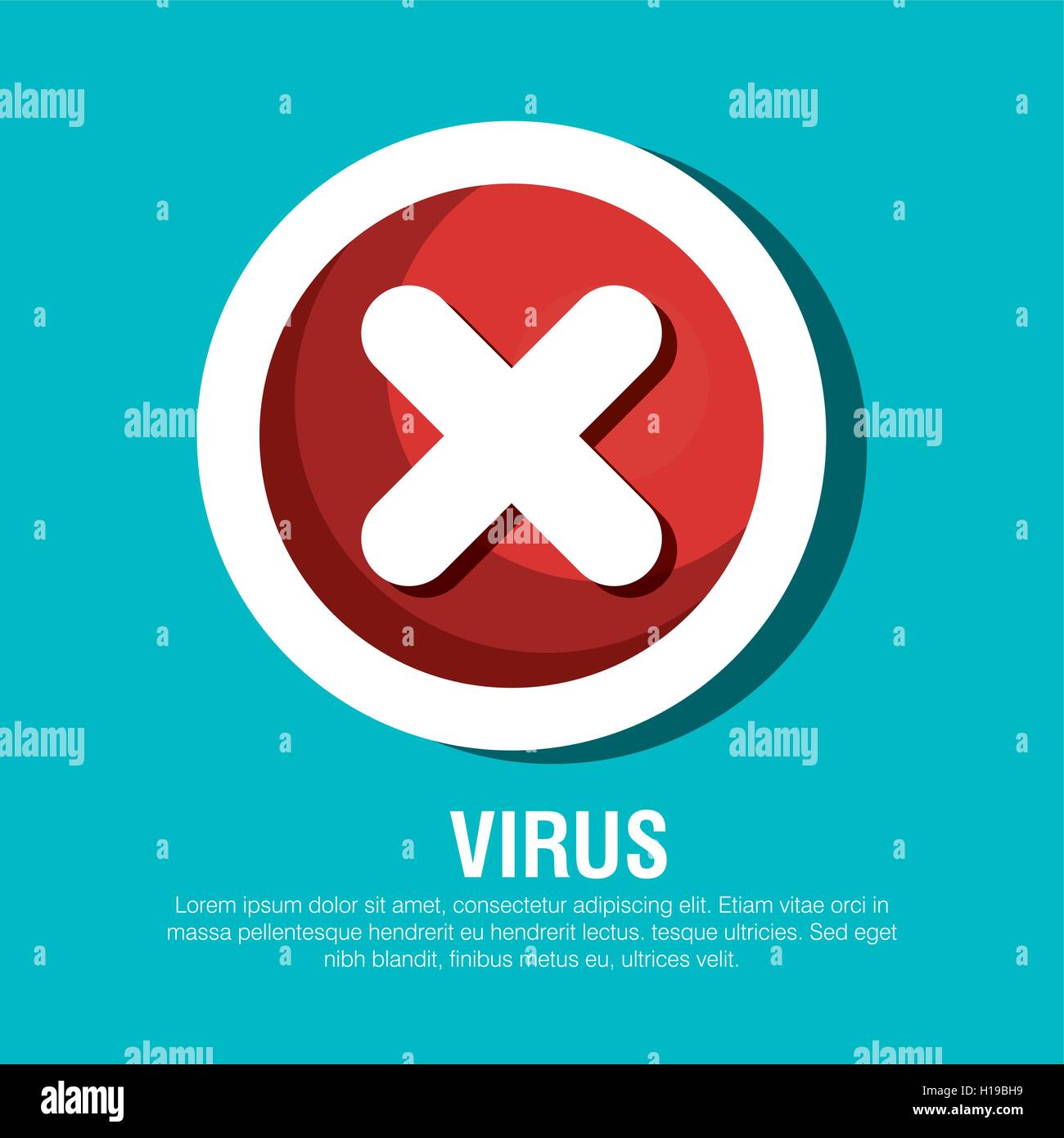 button virus protection error isolated Stock Vector Image & Art - Alamy