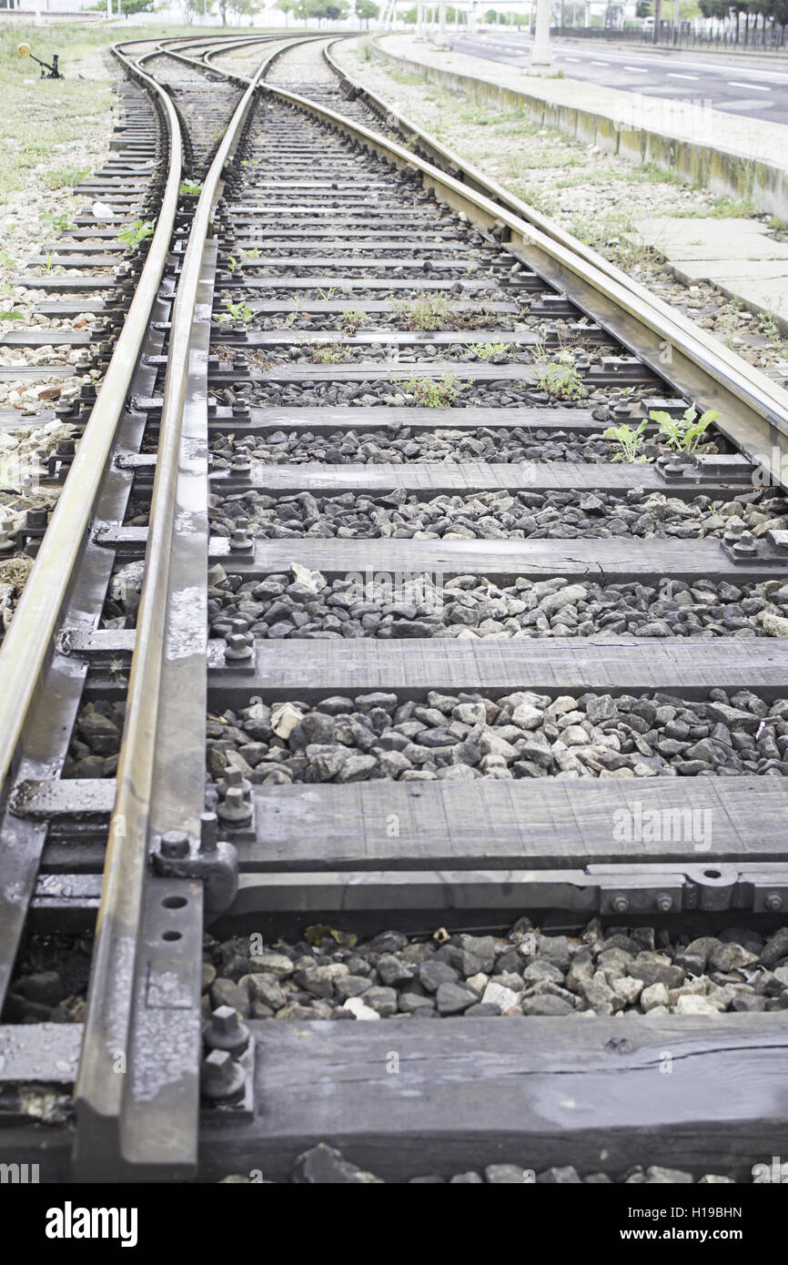 Empty rail roads hi-res stock photography and images - Alamy