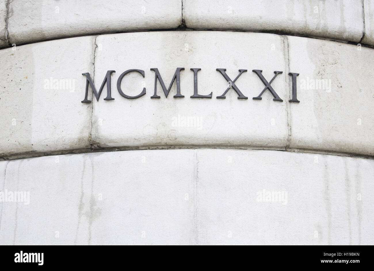 Roman numerals in historic building architecture Stock Photo - Alamy