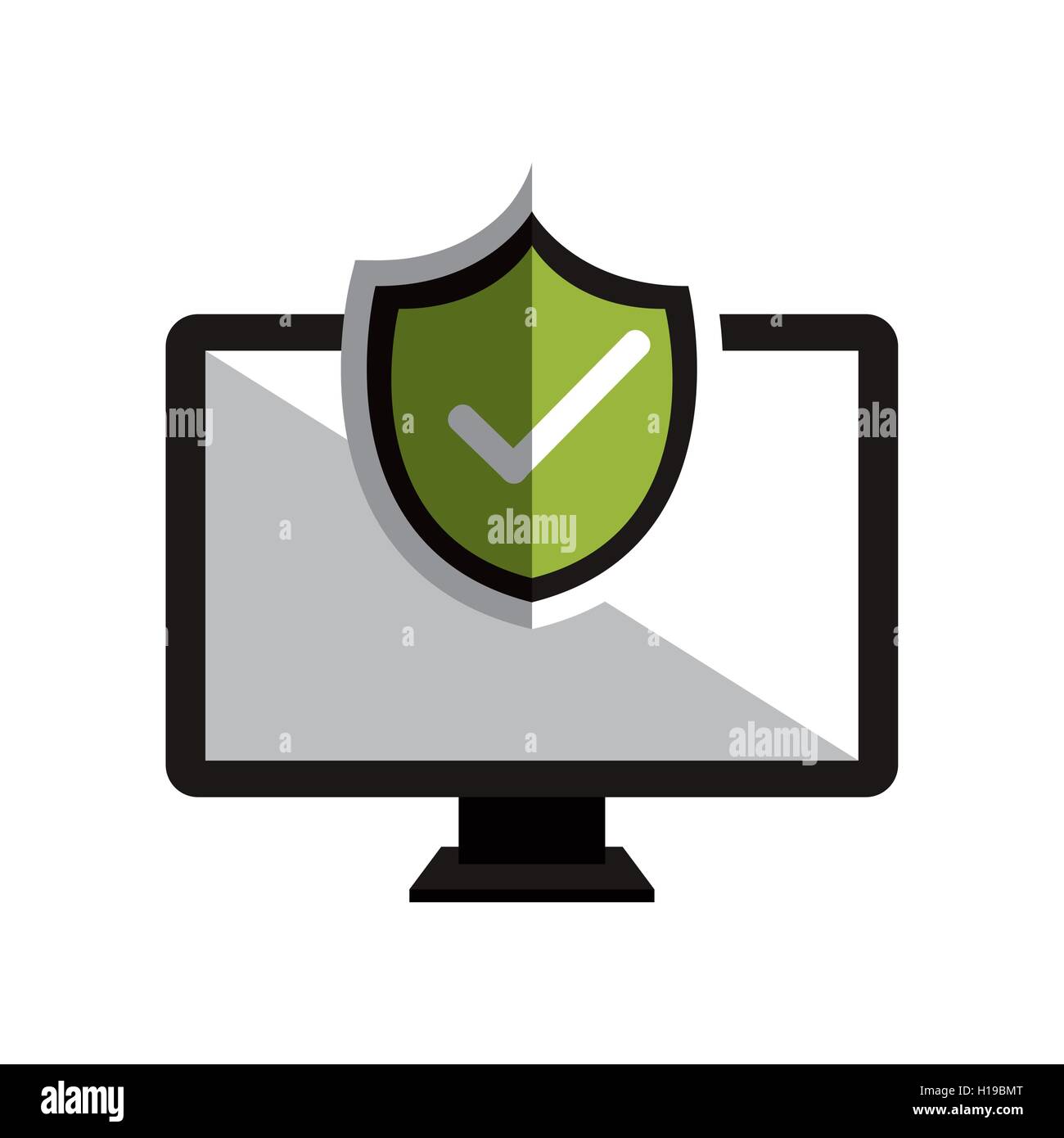 monitor symbol and checkmark design Stock Vector Image & Art - Alamy