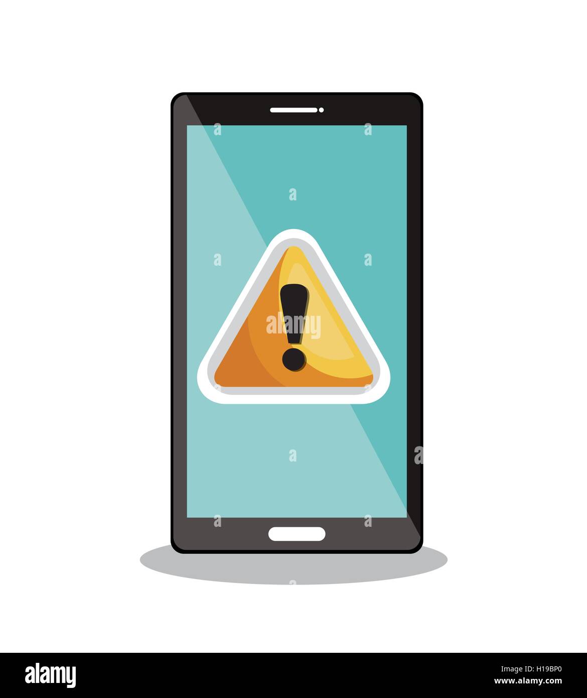 smartphone warning symbol icon desig Stock Vector Image & Art - Alamy