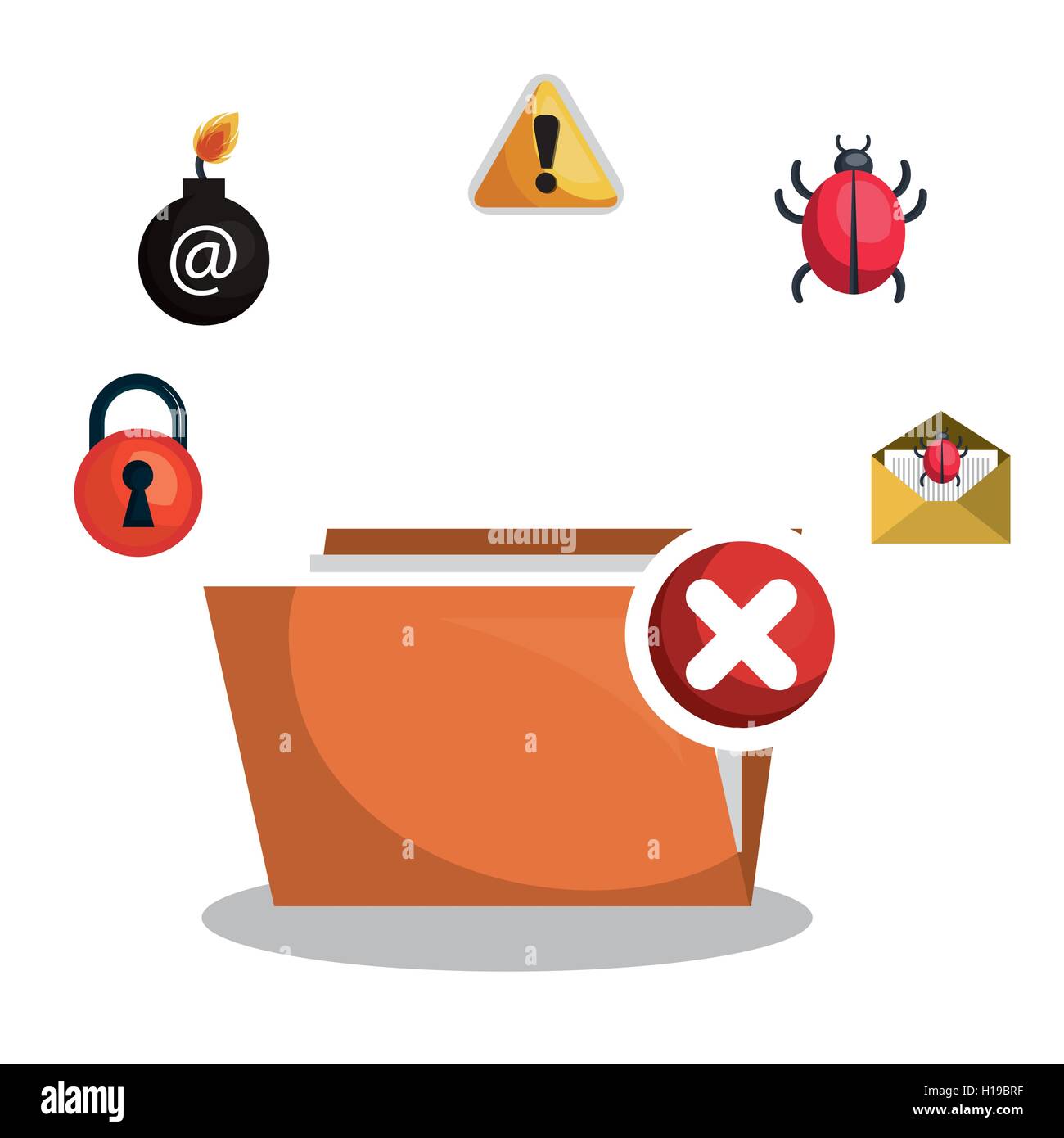 Folder document virus attack hi-res stock photography and images - Alamy